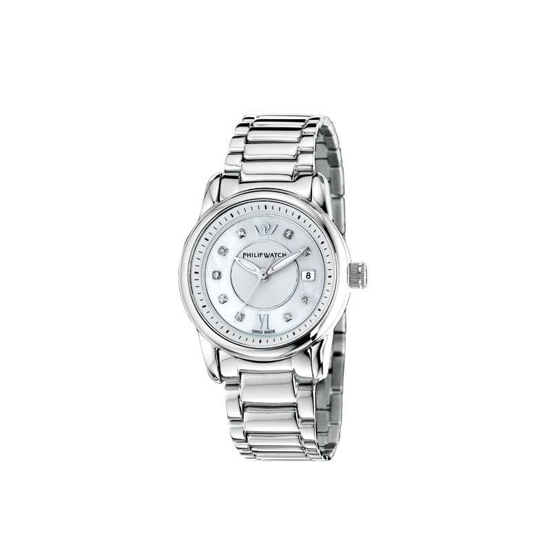 Philip Watch Orologi Acciaio Donna Diamanti Orologio classico Elegante